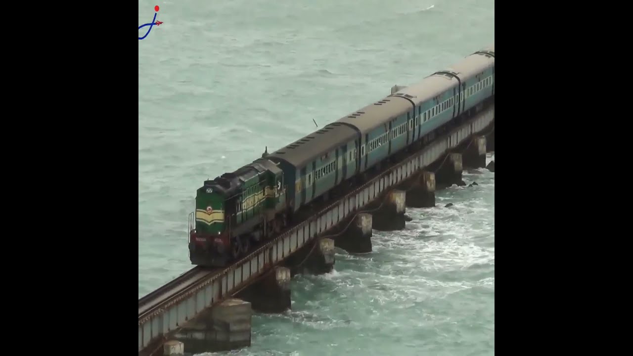 India's MOST DANGEROUS Rail BRIDGE PAMBAN Rameswaram. - YouTube