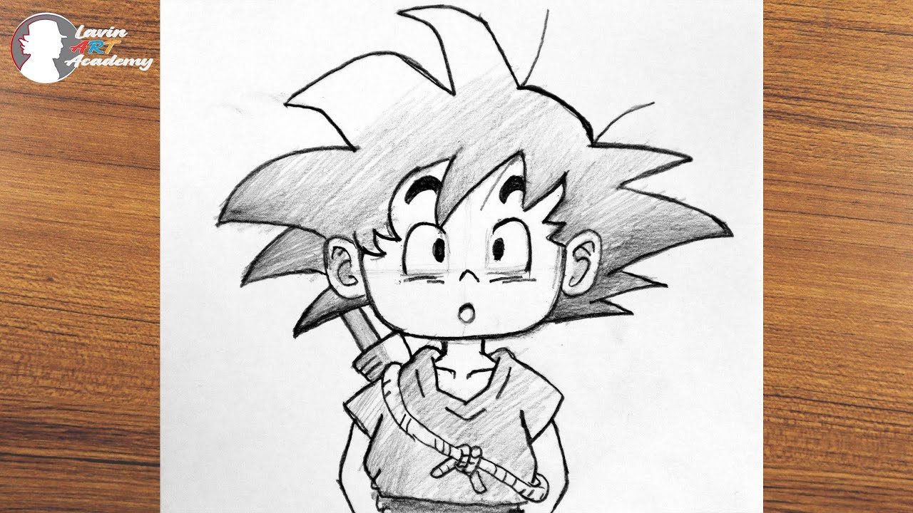 How to draw goku step by step || Easy Anime Drawing - YouTube
