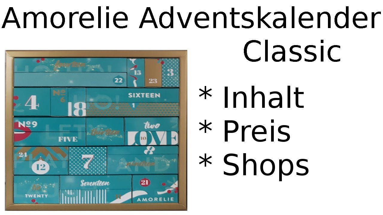 Inhalt des Amorelie Adventskalender Classic 2017 - Unboxing ...