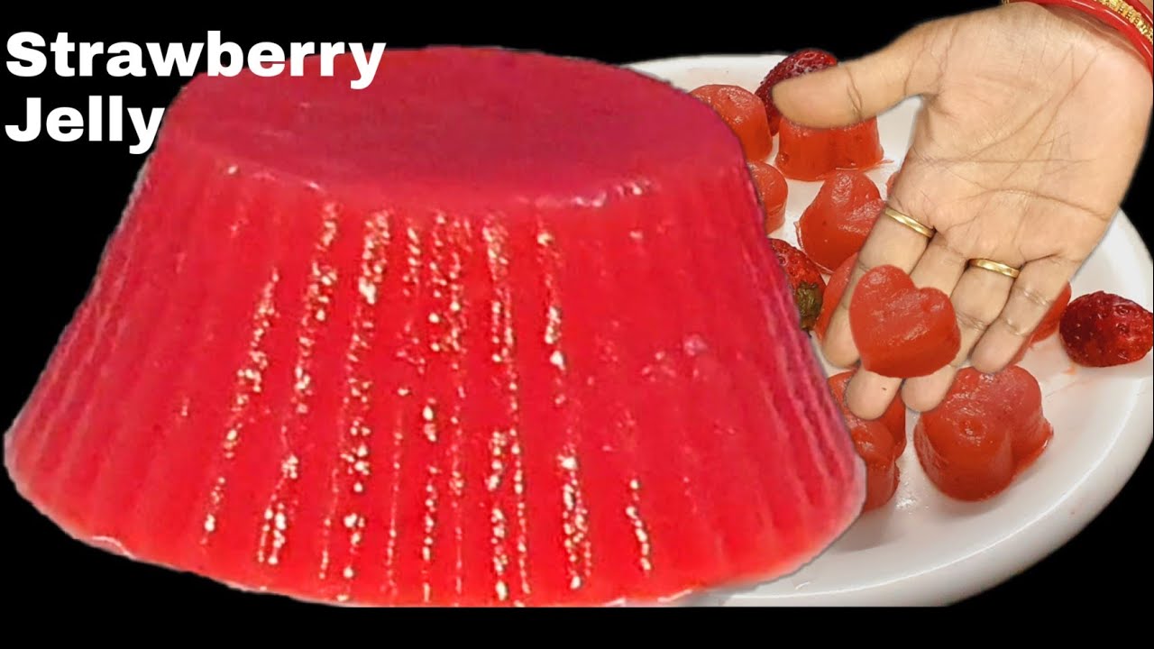 Strawberry Jelly Recipe | No Gelatin No Food Color No Agar Agar | Jelly ...