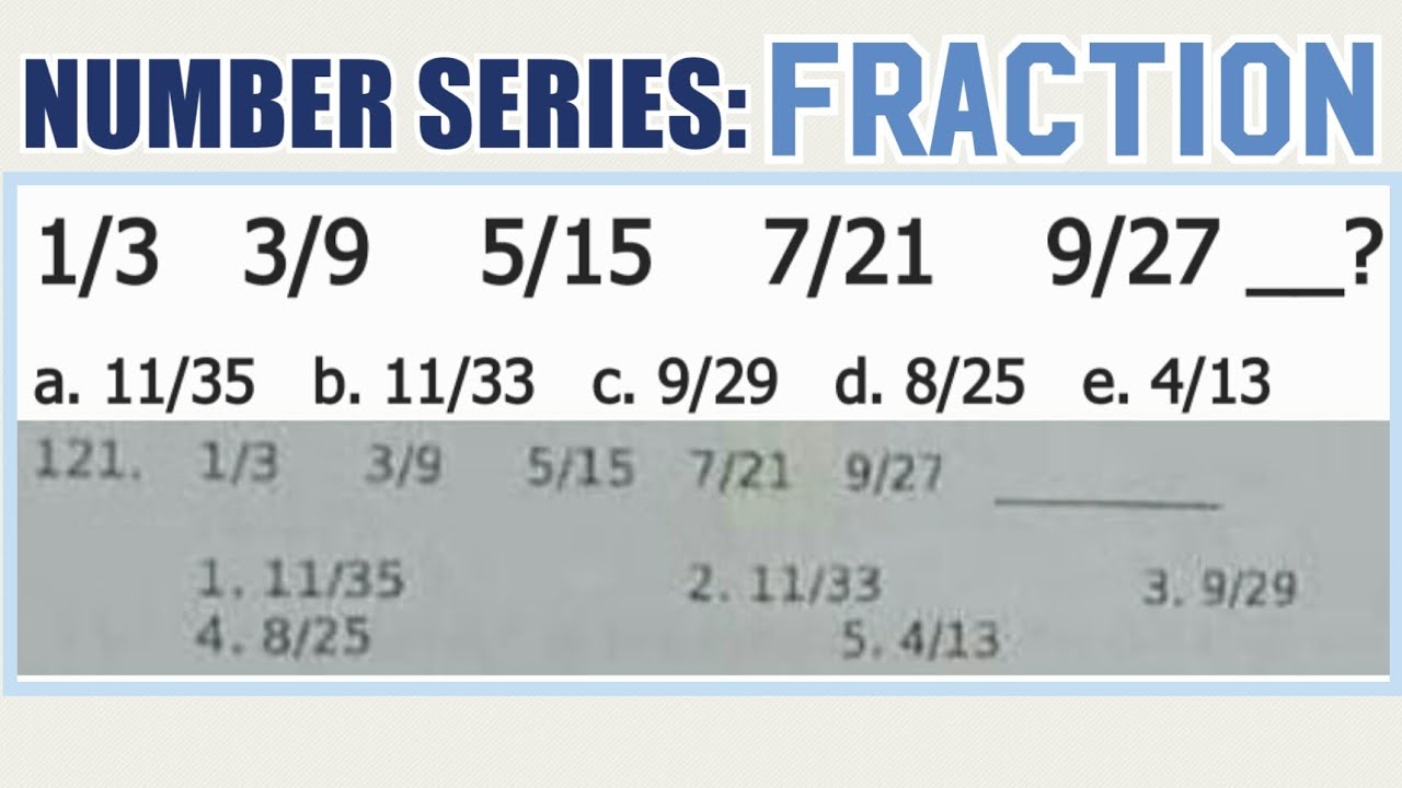 Number Series: FRACTIONS - YouTube