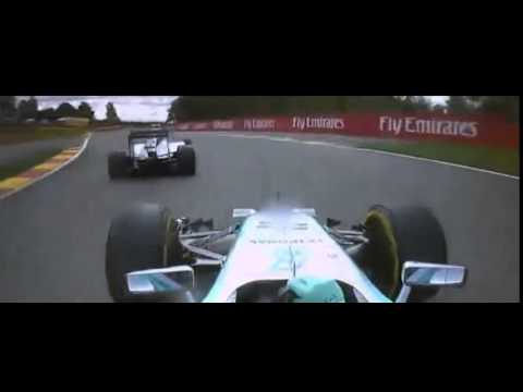 F1 2014 Belgian GP   Rosberg & Hamilton Overtake Incident