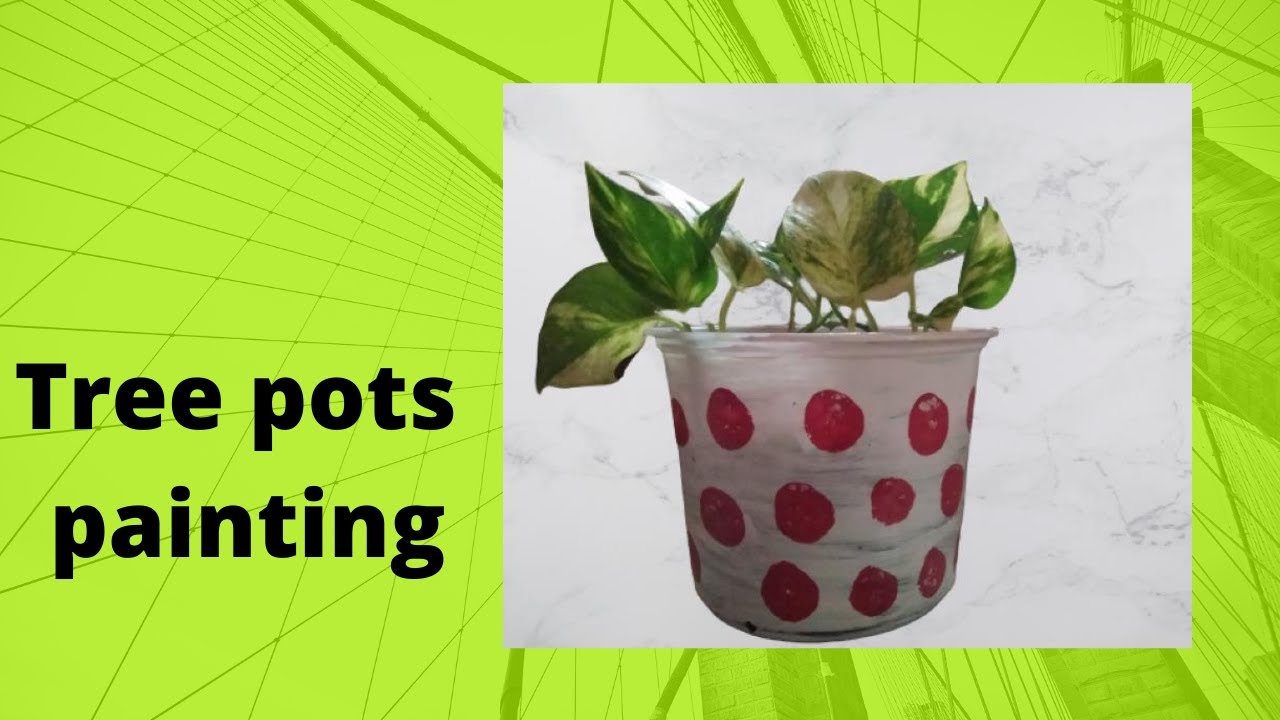 Tree Pots Painting//Pot painting ideas//Pot painting design//tree pot ...