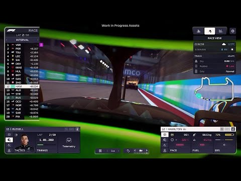 F1 Manager 2023 Las Vegas Visor Cam Footage - YouTube
