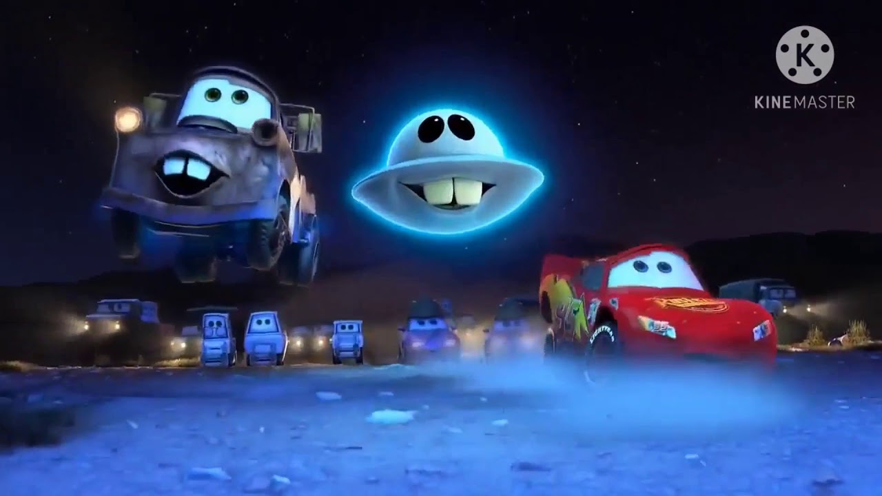 Cars Toons Mrs UFO Saves Mater, McQueen and Mator!!! - YouTube
