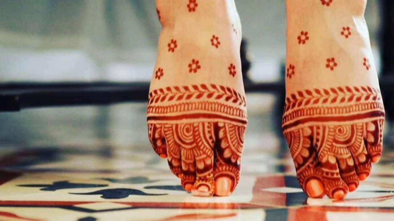 Latest Leg Mehndi Design !! very Beautiful Leg Finger Mehndi Design ...