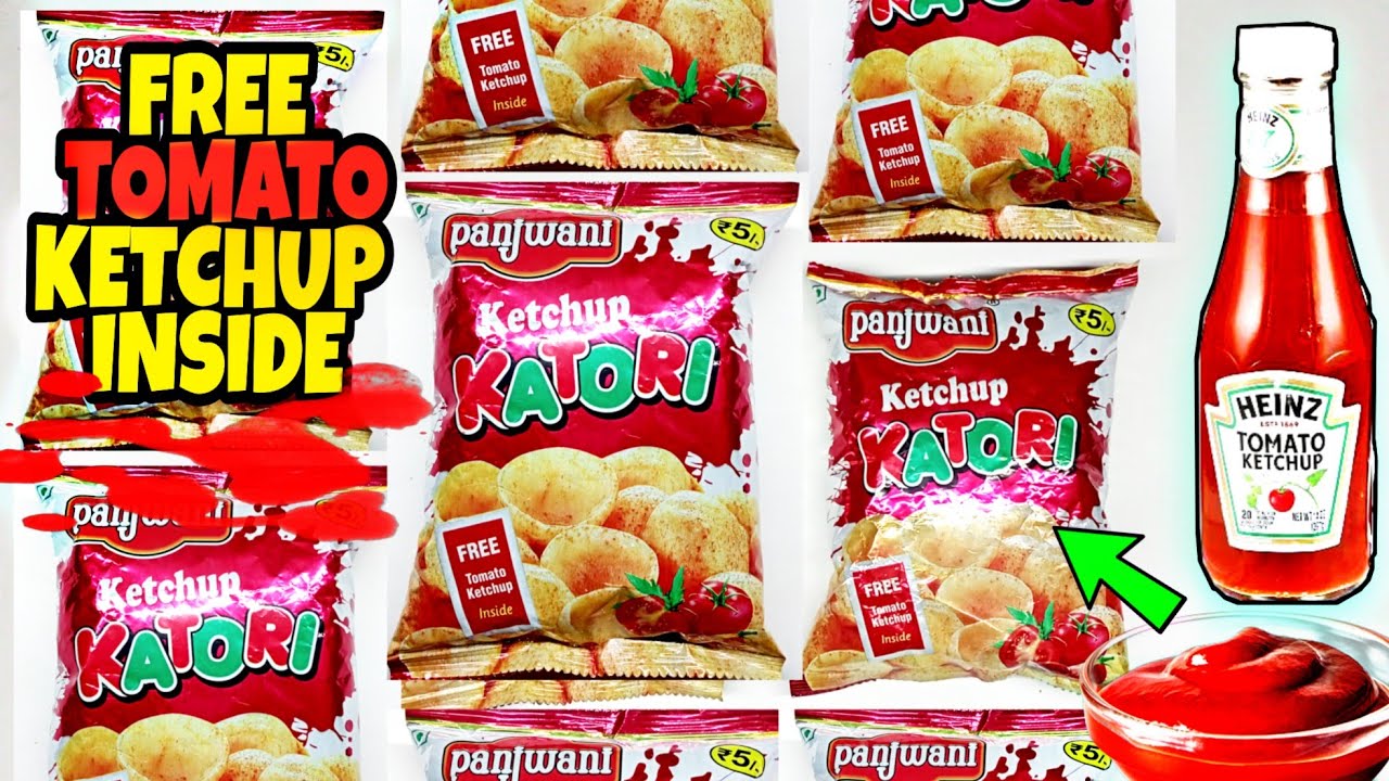 Free TOMATO Ketchup 🍅 inside Ketchup Katori Snacks | Snackiya - YouTube