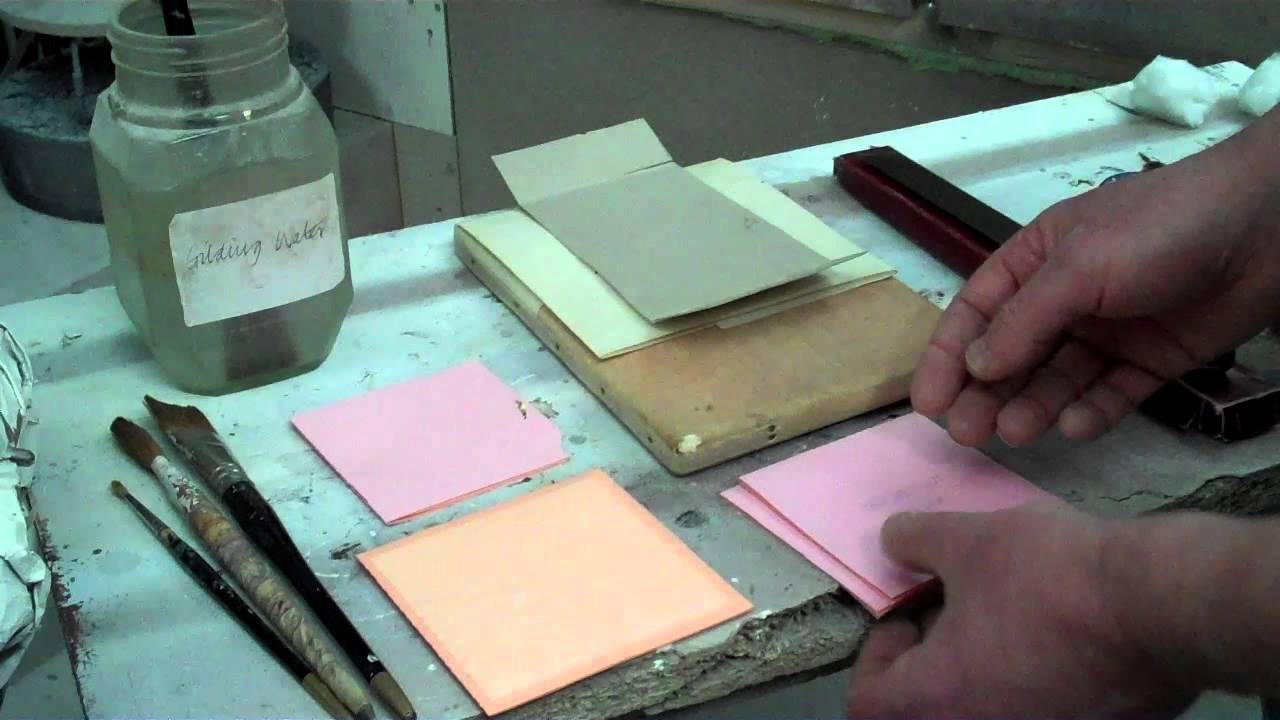 Gilding Lesson4 leafing Video2 tools - YouTube