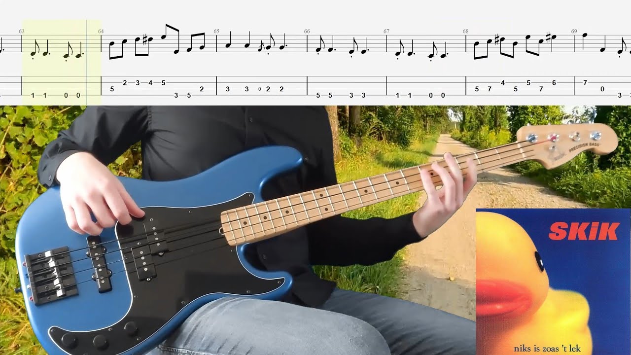 Skik - Op Fietse (Bass Cover + Tabs) - YouTube
