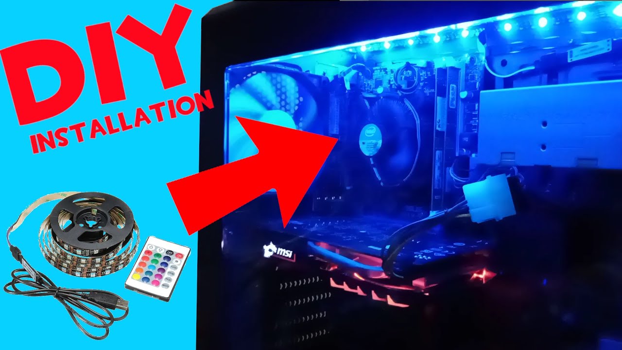 I DIY AND INSTALLED RGB IN MY OWN PC | BROKE GAMING DIY - YouTube