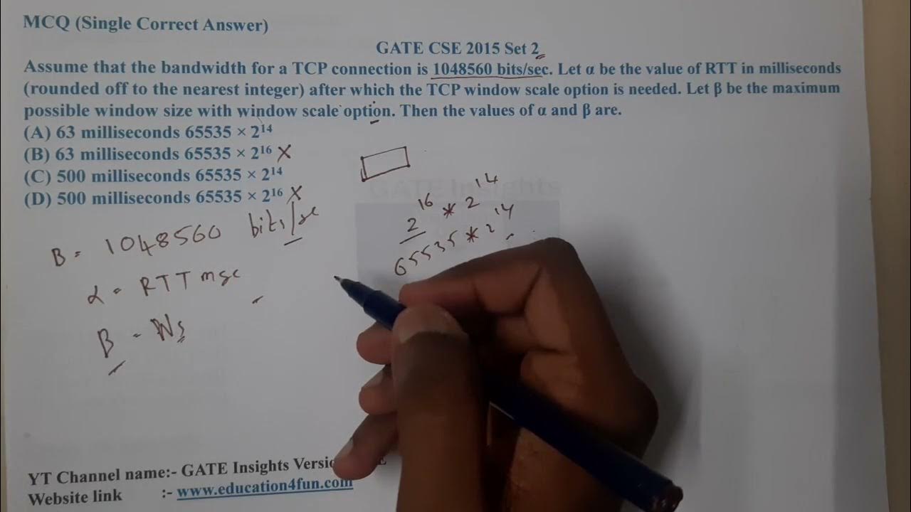 GATE CSE 2015 SET 2 || Computer Networks || GATE Insights Version: CSE - YouTube