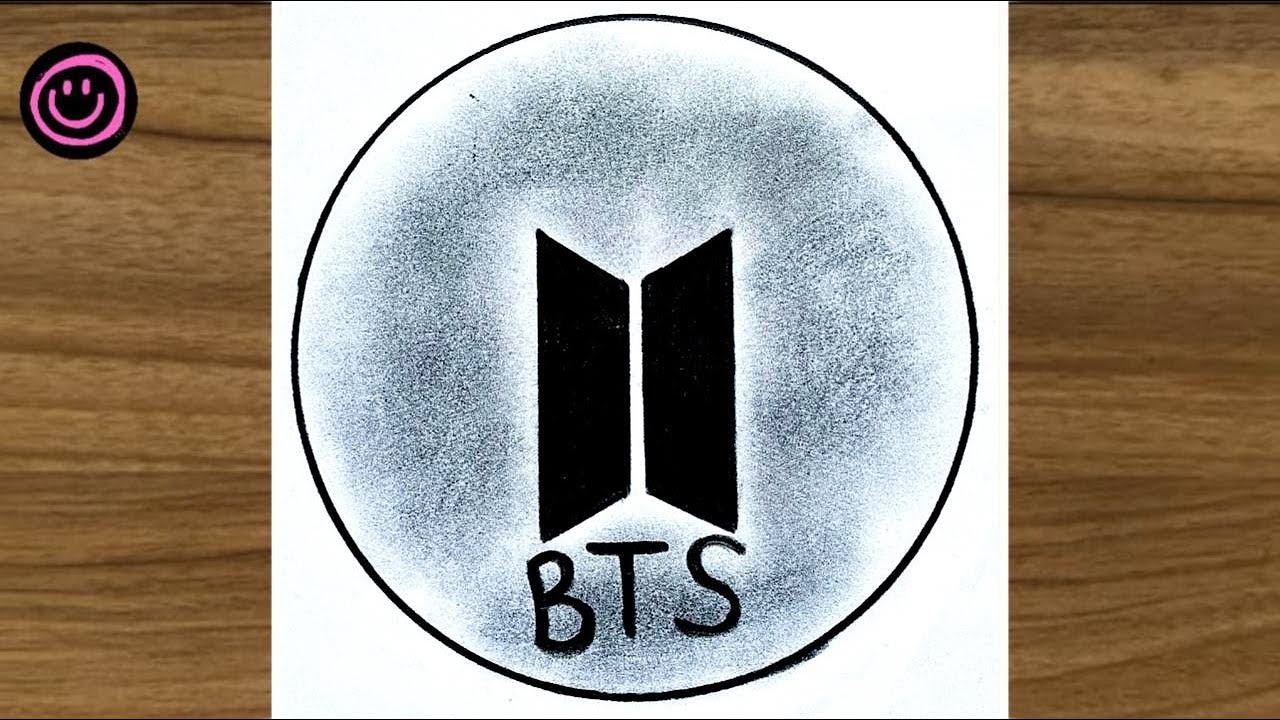BTS 그리기 | BTS Drawing Easy | BTS Army Drawing - YouTube