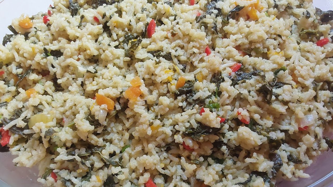 Hmmm, SPINACH/BHAGI RICE🍚...VEGAN - YouTube