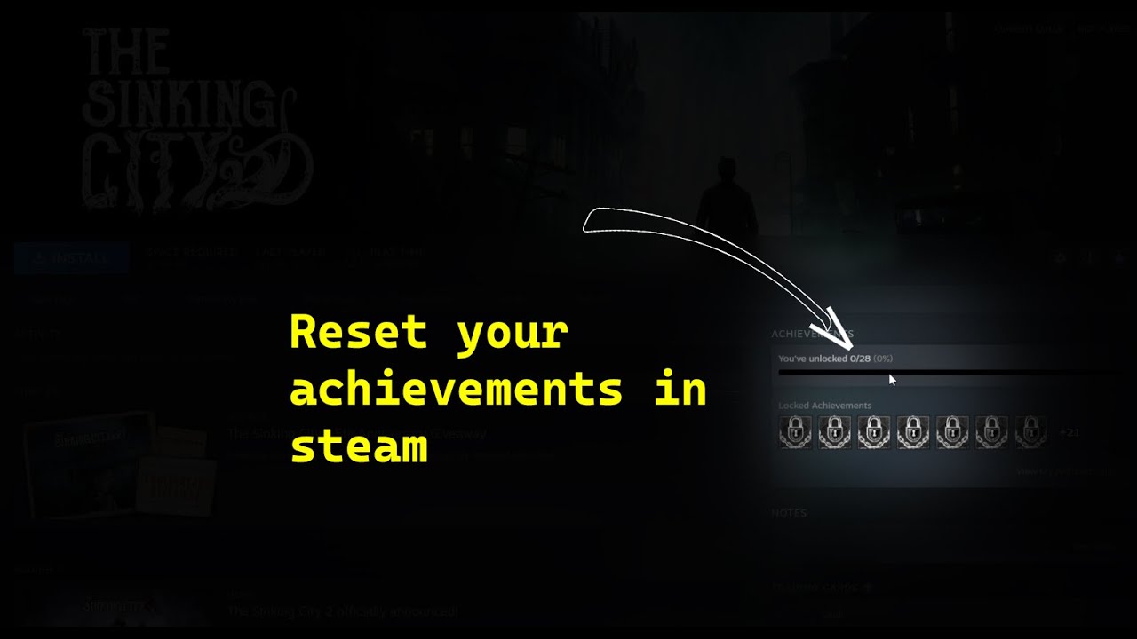 Reset achievements of a steam game - YouTube