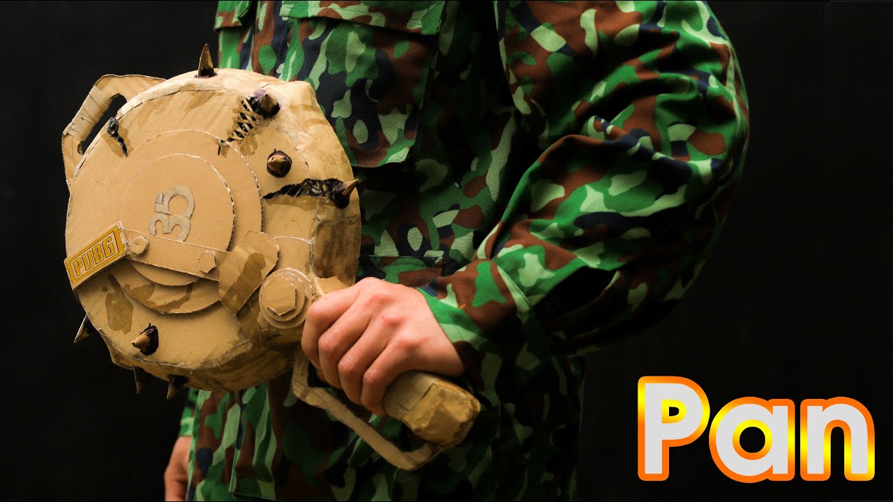 How to make PUBG PAN from cardboard with Beauty Skin | DIY by King OF ...