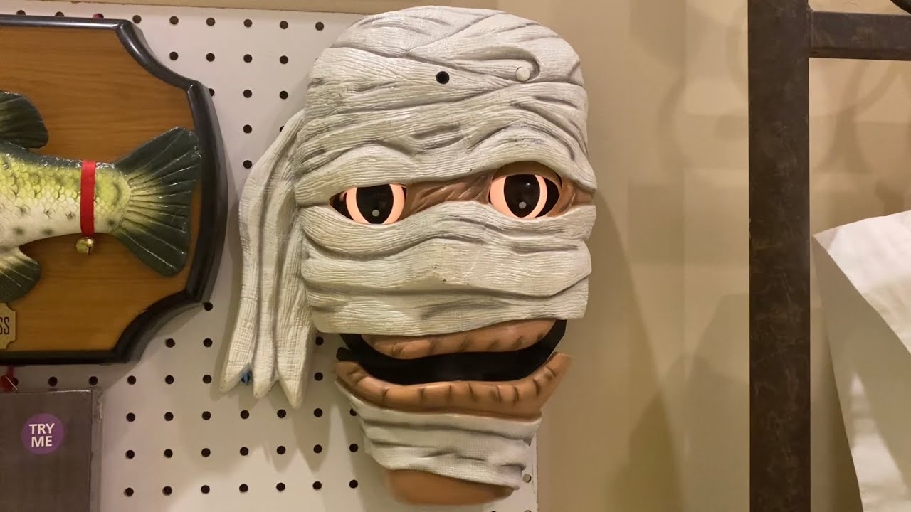 Gemmy 2000 Halloween Animated Singing Mummy Greeter Head - “Da Da Da ...