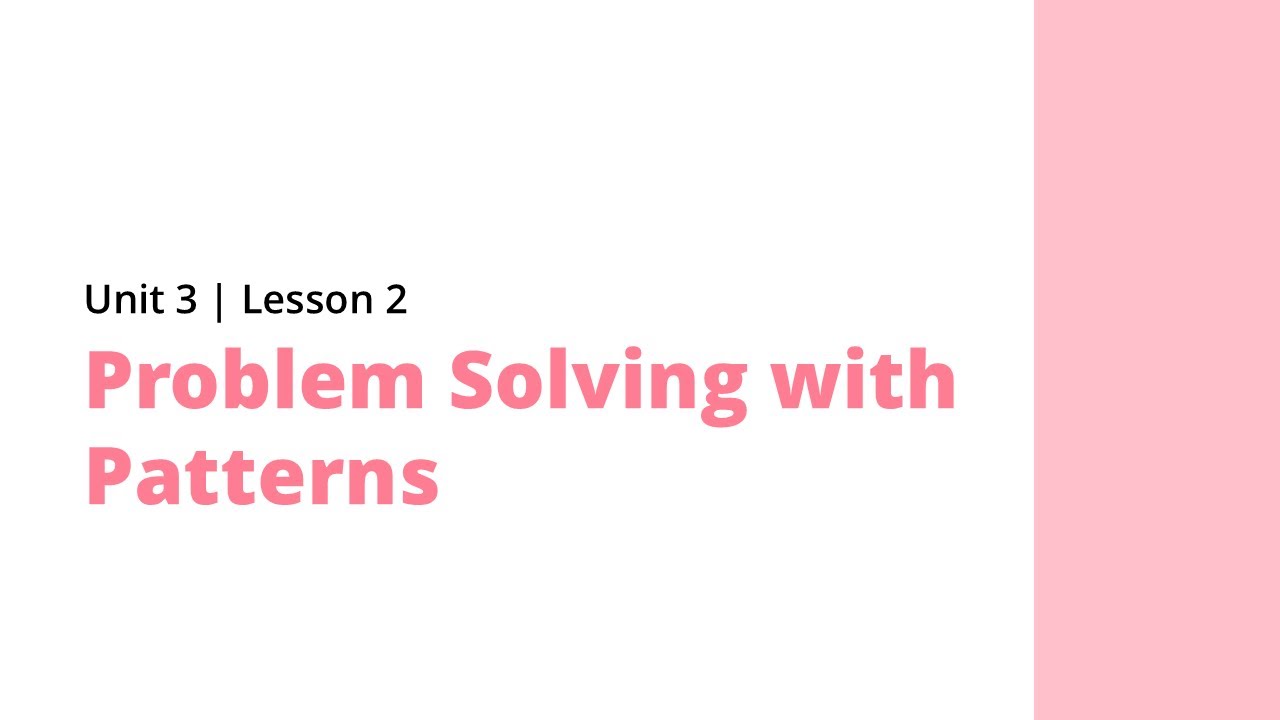 Unit 3 | Lesson 2: Problem-Solving with Patterns (Mathematics in the Modern World) - YouTube
