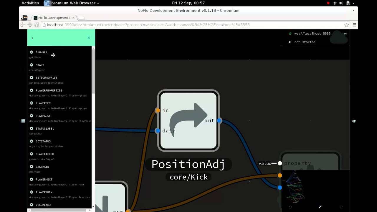 NoFlo UI node focus animation - YouTube