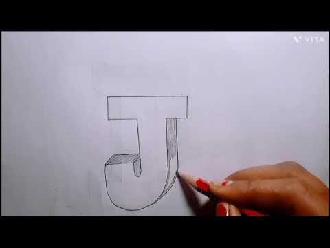 How to draw a 3D drawing letter-J | easy drawing | pencil drawing # ...