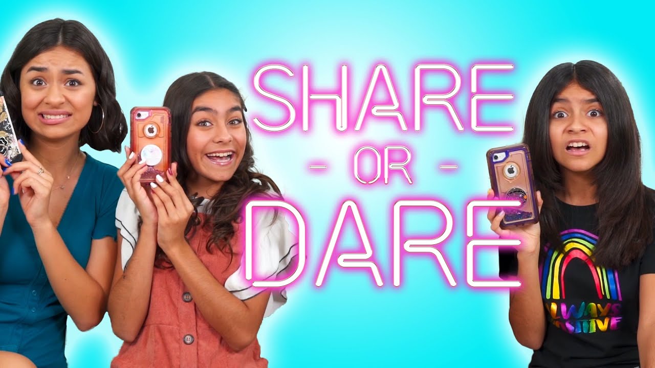 GEM Sisters Share What's In Their Phones | SHARE OR DARE - YouTube