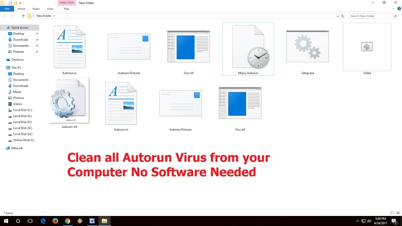 How to Delete Autorun Virus from Computer Without Software-Hindi - YouTube