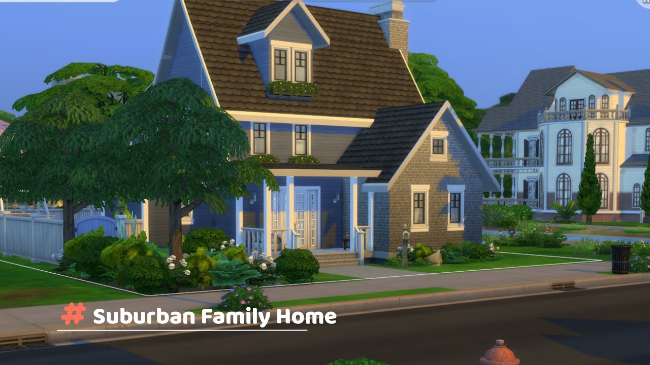 Suburban Family Home || Sims 4 Speed Build - YouTube