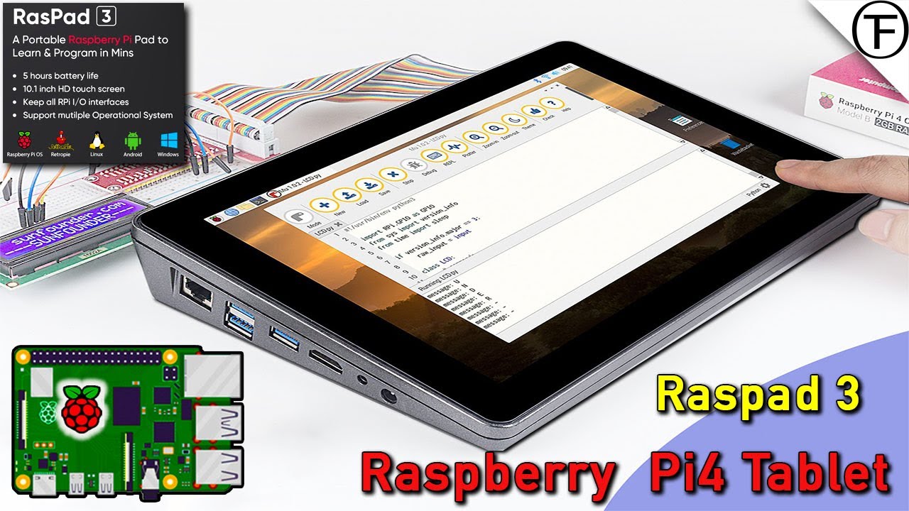 Raspberry Pi 4 Tablet - RasPad 3 First Look - YouTube