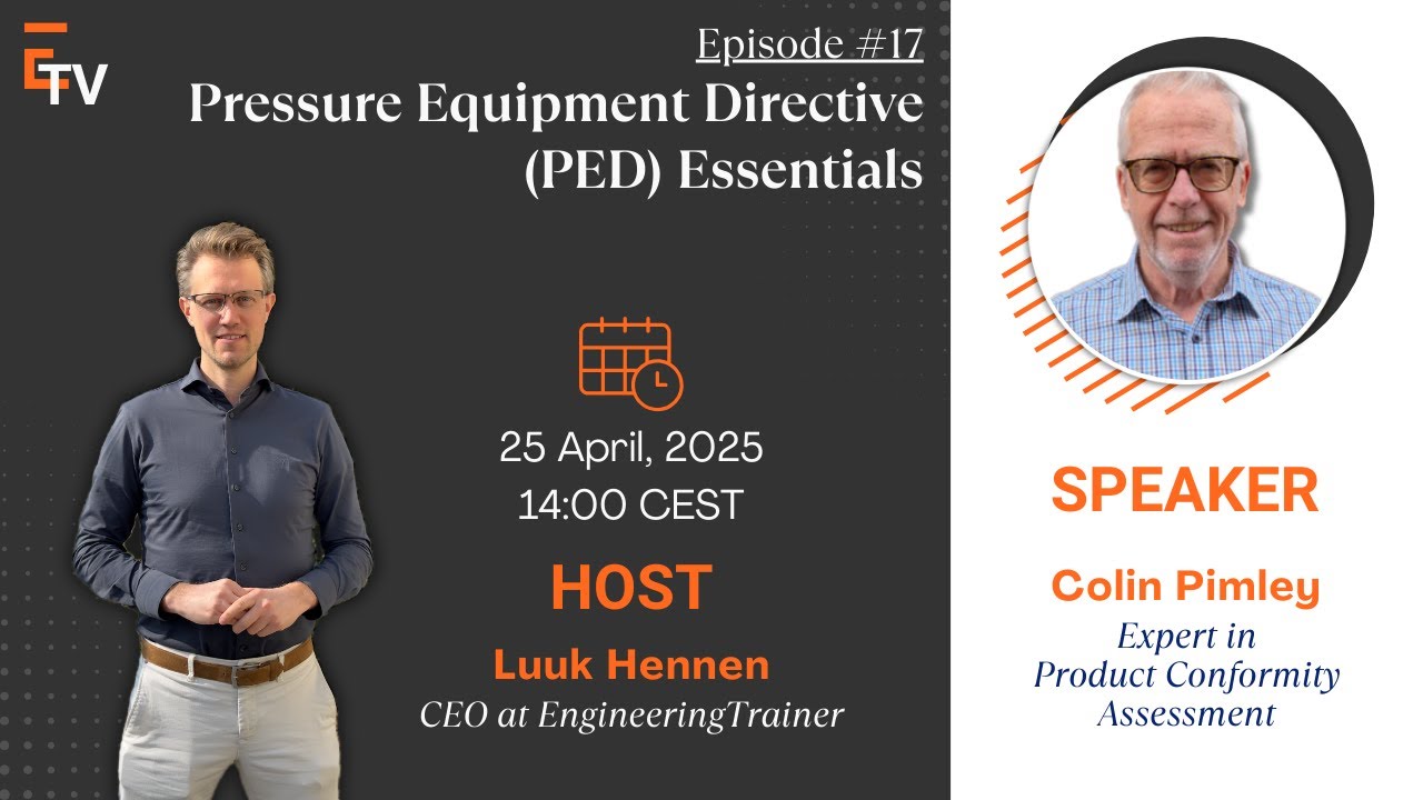 ET-TV #17 - Key Parts of the PED for Piping and Pressure Vessel ...