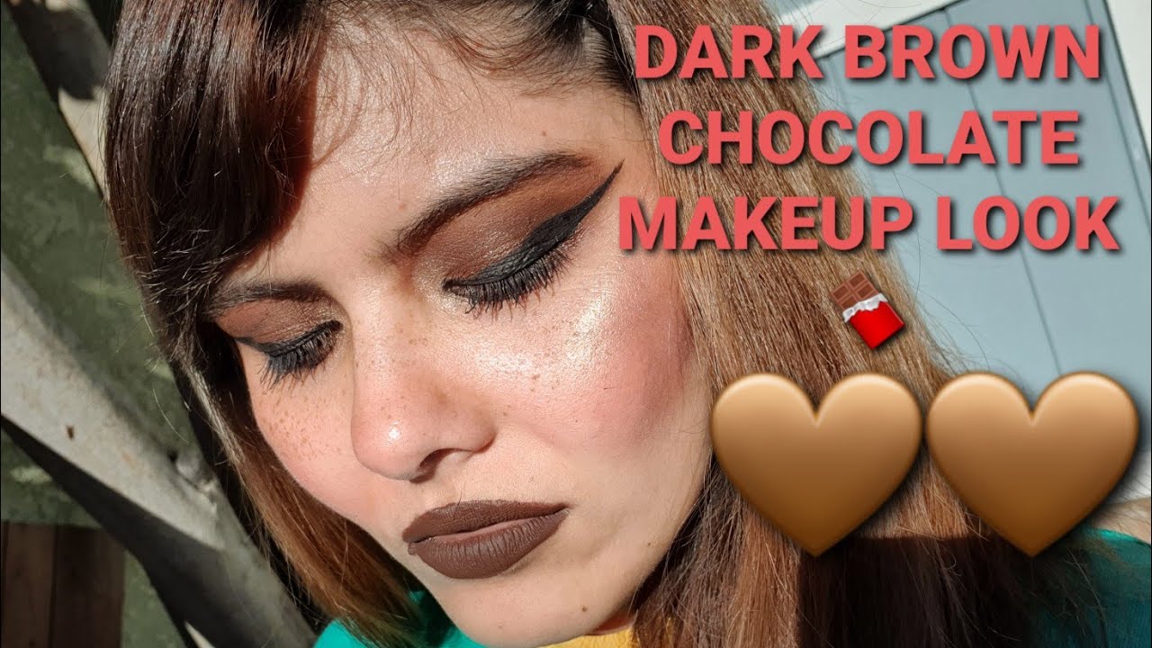 DARK BROWN CHOCOLATE MAKEUP LOOK - YouTube