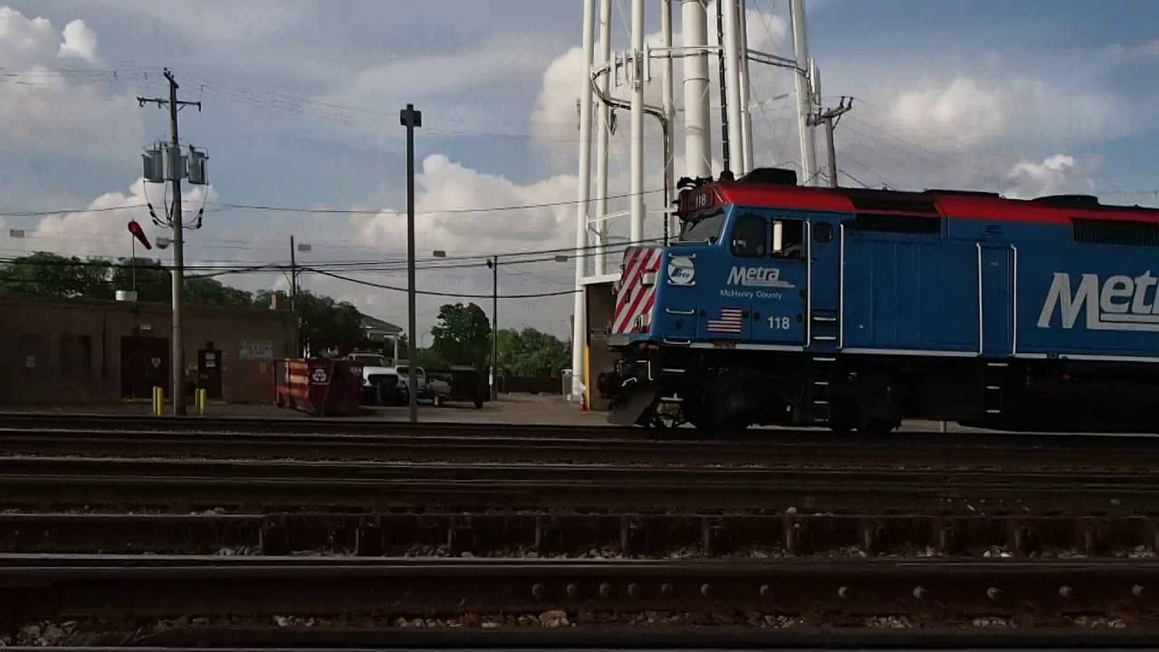 Metra 118 West, Franklin park Illinois - YouTube