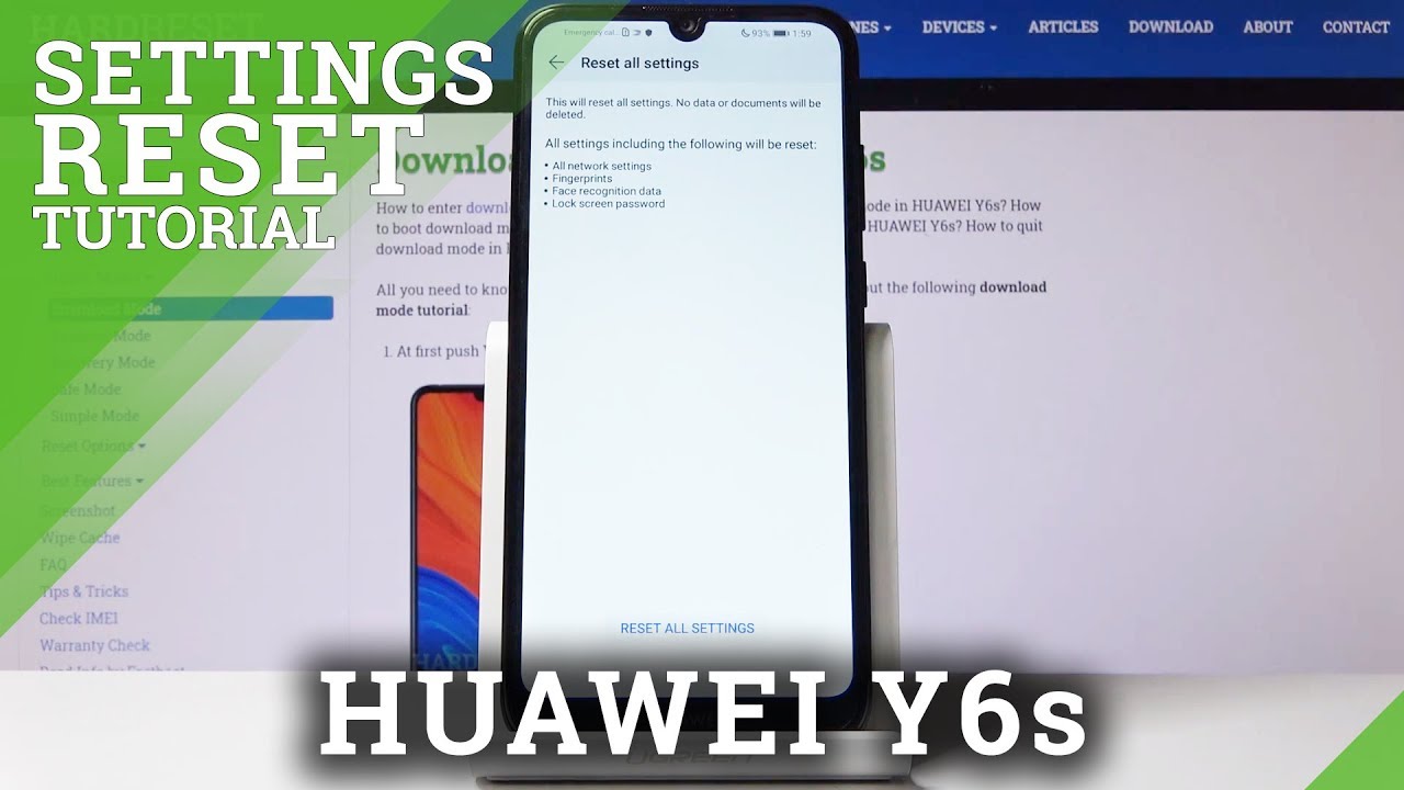 How to Reset Settings in HUAWEI Y6s – Factory Settings - YouTube