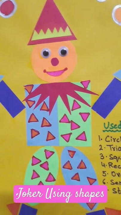using shapes # joker # school project # kids activity # maths project ...