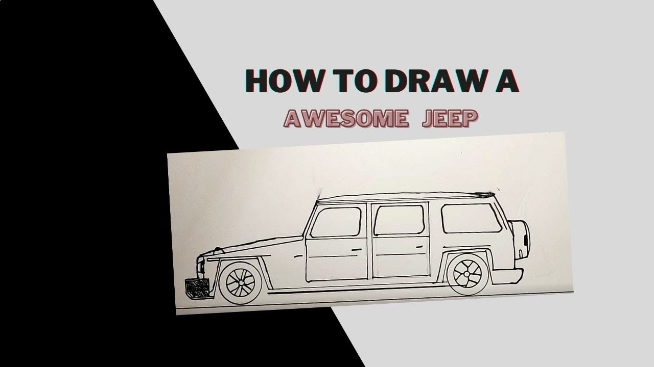 How to draw awesome jeep| Jeep drawing | Junior Art Invent - YouTube