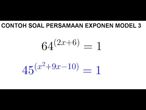 cara mengerjakan persamaan exponen model 3 - YouTube