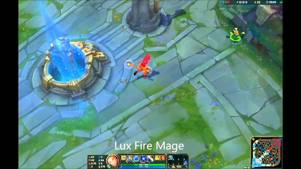 Skin Lux Fire Mage League of Legends Skins Review - YouTube