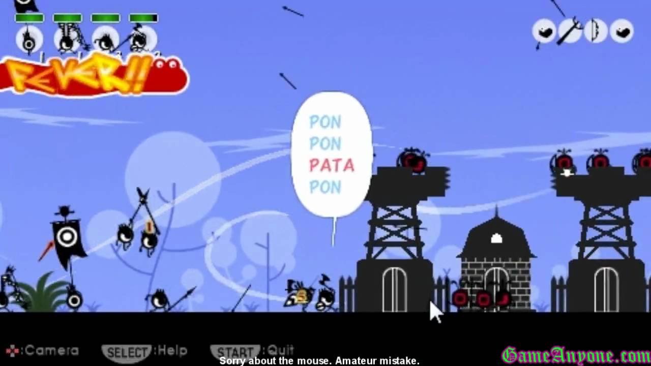 Let's Play: Patapon [HD] - Mission 5 - Crack the Zigoton Fort! - YouTube