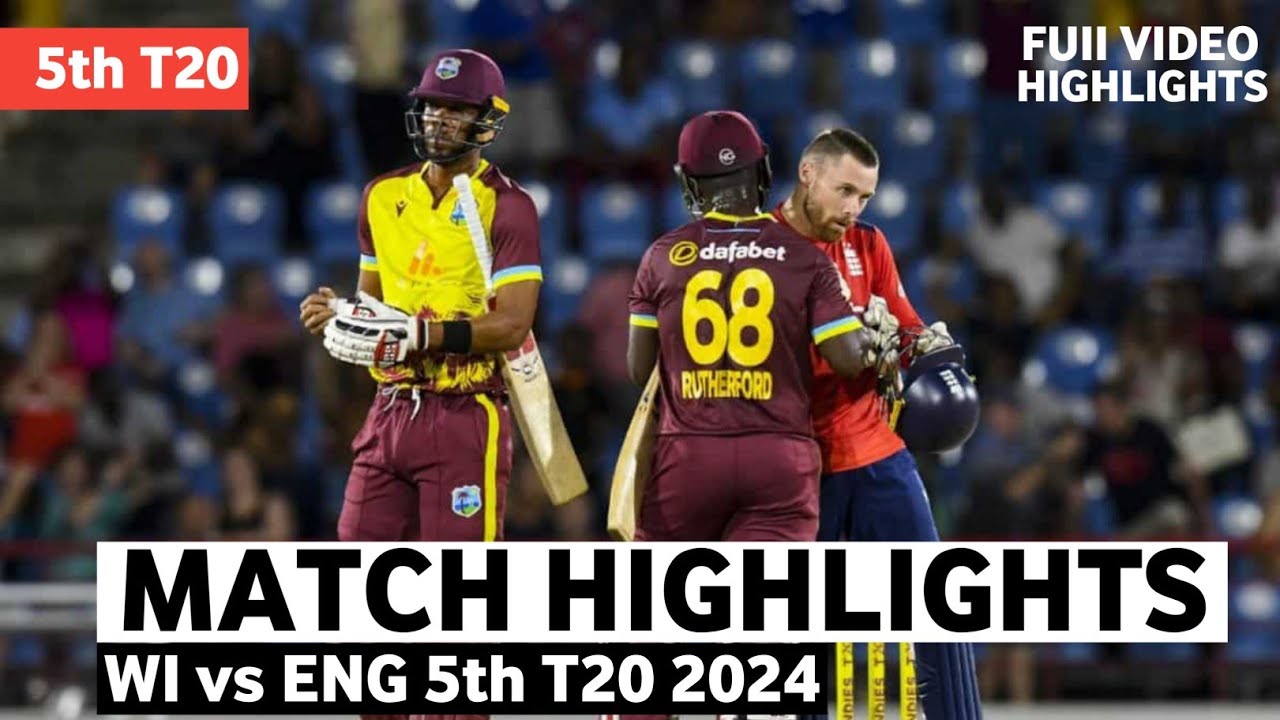 West Indies vs England 5th T20 Highlights 2024 | WI vs ENG 2024 | WI vs ...