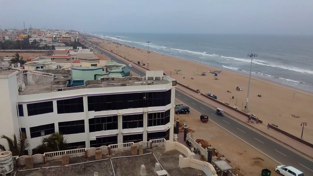 Top view puri sea beach n temple from light house - YouTube