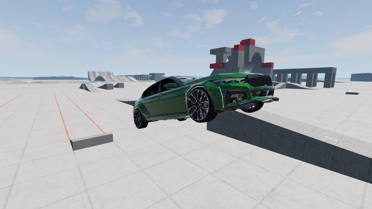 Car brake test 2 BeamNG.Drive - YouTube