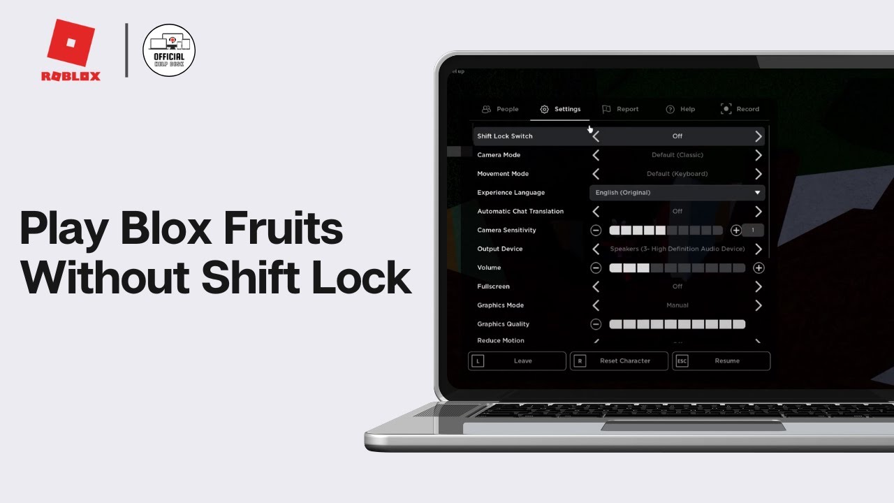 How To Play Blox Fruits Without Shift Lock 2024 - Full Guide - YouTube