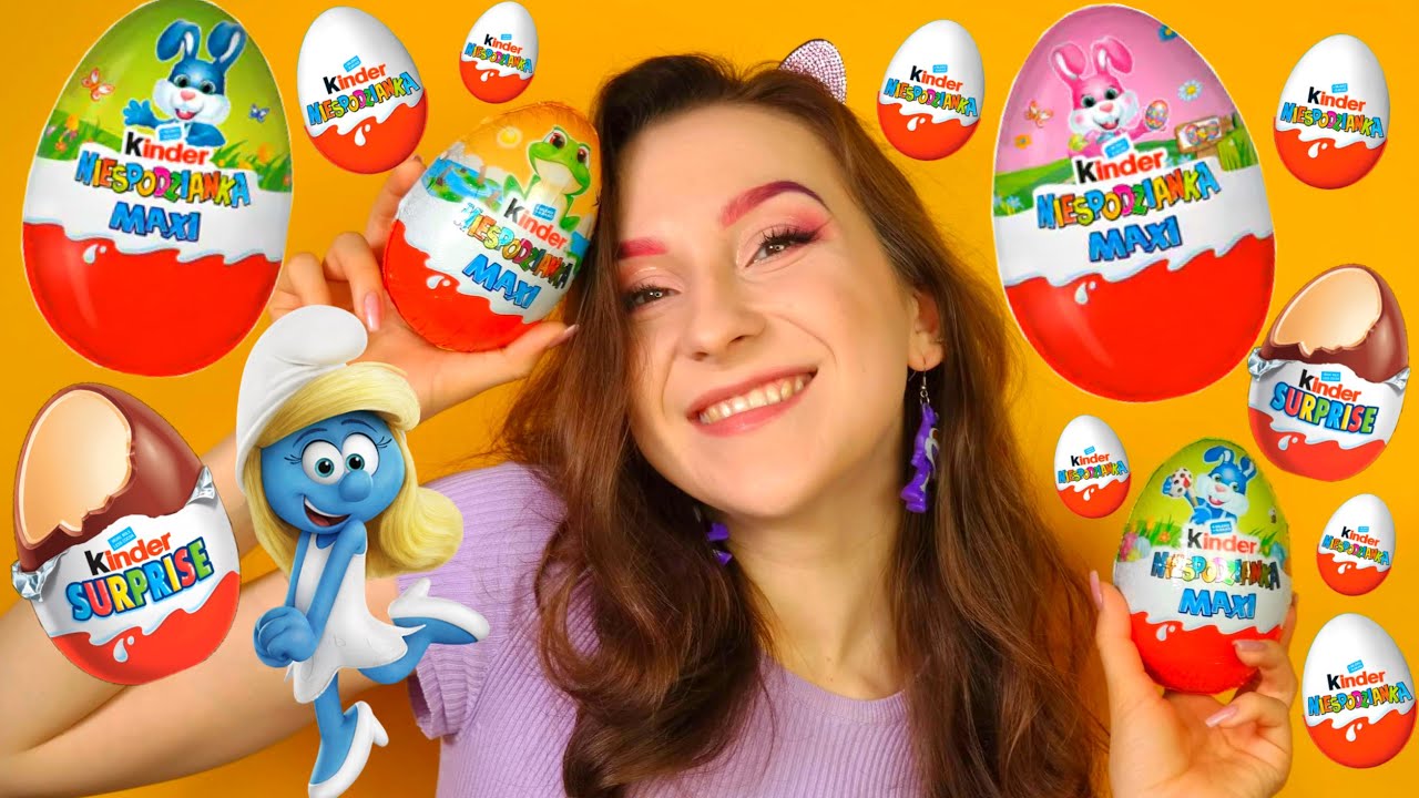 OTWIERAM WIELKANOCNE KINDER NIESPODZIANKI 🐥🐰i SMERFY! - YouTube