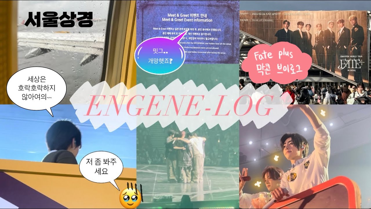 엔진로그 엔하이픈 콘서트 절망편 • 밋그라고 다 성공하란 법 있습니까 • 제주엔진의 서울상경기 • Fate Plus 막콘 브이로그 • 엔하이픈 앙콘 브이로그 • 엔진