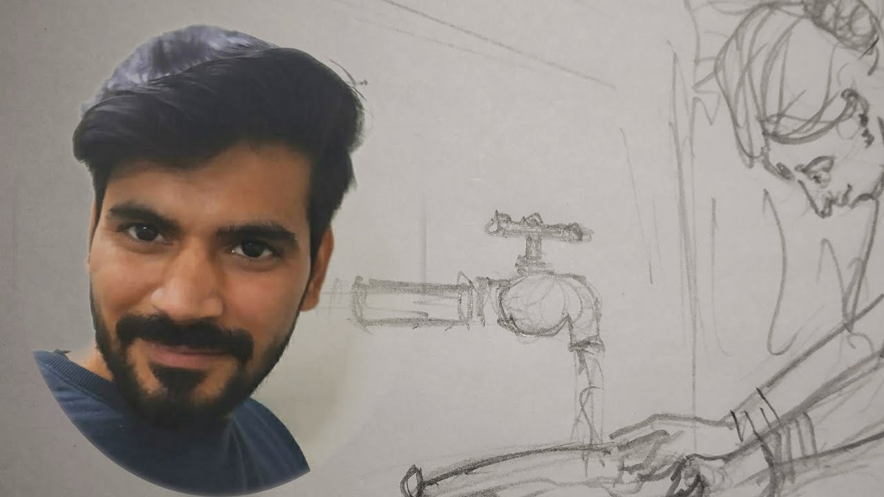 water filling women composition/illustration sketch - YouTube