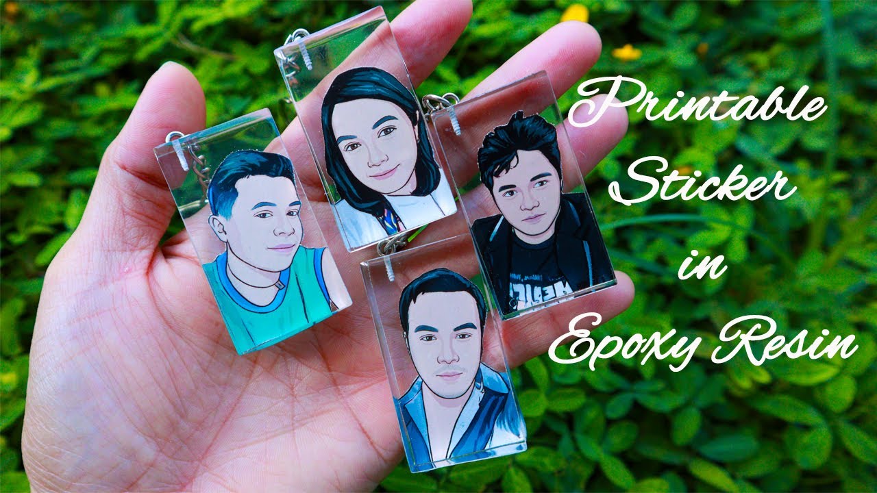 Epoxy Resin Photo Keychain Making at Home | Photo Sticker keychains for ...