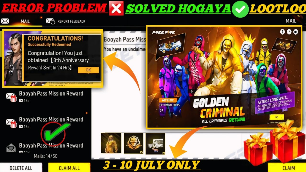 FREE FIRE REDEEM CODE TODAY 4 JULY REDEEM CODE FREE FIRE | FF REDEEM ...