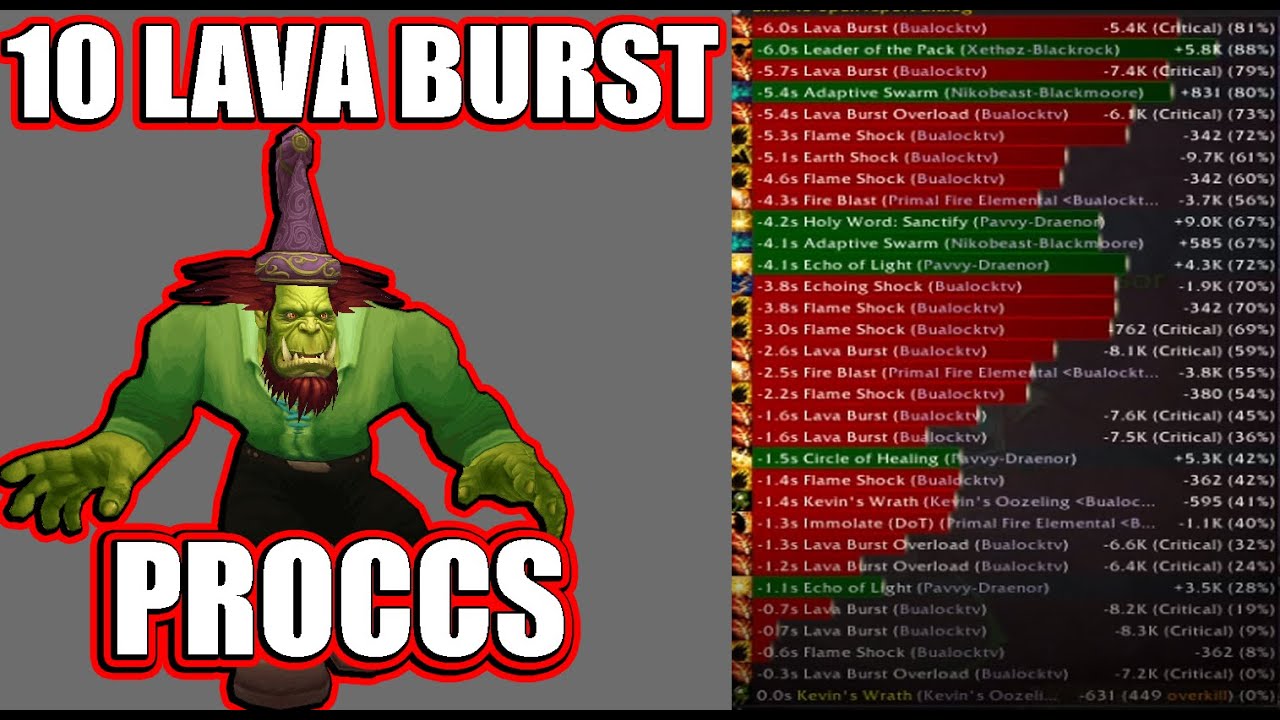 100% to 0 In 3 GCD - 11 Lava Burst Proccs - Elemental Shaman Melting ...