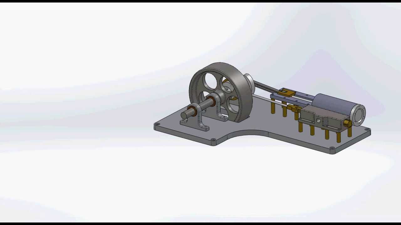 Double-Acting Horizontal Steam Engine animation - YouTube