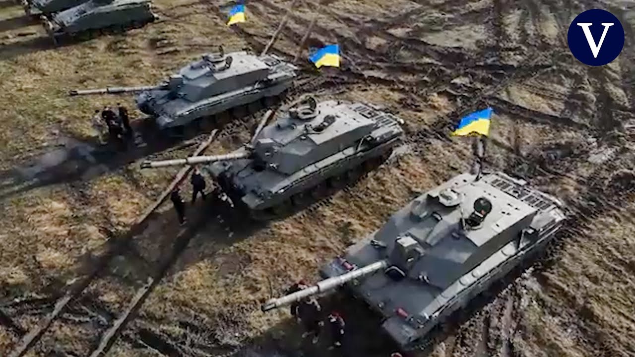Ucrania recibe los primeros tanques británicos Challenger 2 - YouTube
