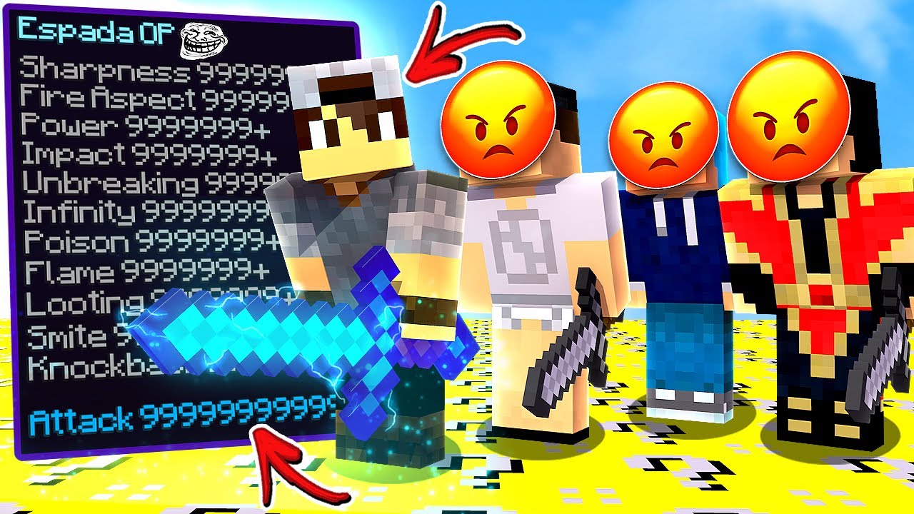 CubÃo De Lucky Block Troll Da Espada Op Youtube