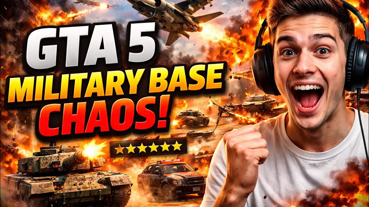 GTA 5 Military Base CHAOS 🚨 Tank vs Jets (PS5) - YouTube